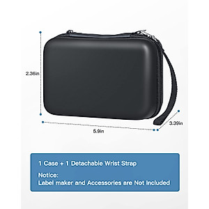 POLONO Label Maker Case Compatible P10/ NiiMbot D11 Label Maker/Phomemo D30&D35/Memoking D30/Supvan E10/Marklife P11 Portable Bluetooth Label Printer, for USB Cable and Accessories (Case Only)