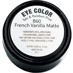 Pure Ziva Naked French Vanilla Off White Nude Neutral Matte Pressed Powder Single Vegan Eyeshadow; Talc, Paraben & Cruelty Free