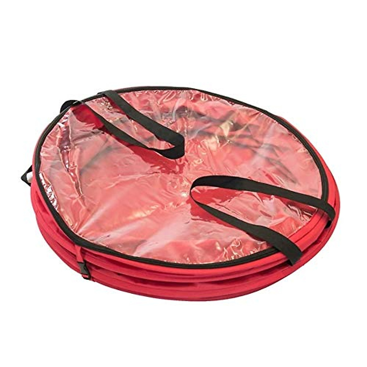 Northlight 30" Red and Black Extra Large Pop-Up Christmas Decorations Storage Bag