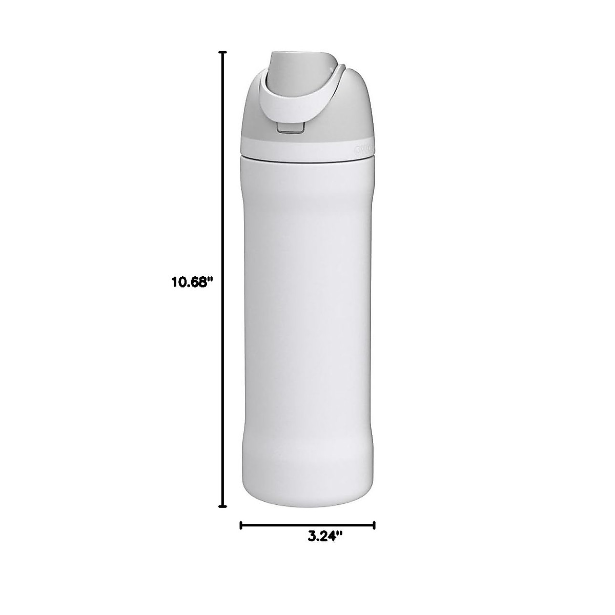 Owala FreeSip Insulated Stainless Steel Water Bottle with Straw for Sports and Travel, BPA-Free, 24-Ounce, Shy Marshmallow