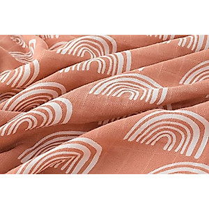 Little Jump 2 Pack (Rainbow & Sunshine) Swaddle Blanket, Silky Soft and Breathable Muslin Blankets for Girls & Boys, Baby Receiving Swaddles, Rainbow Boho Baby Essentials for Neutral (2 Pack)