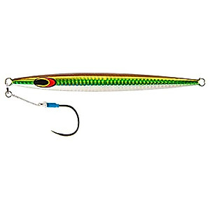 Nomad Design Deep Water Fishing - Erratic Action Trigger for Predators, Fast Sinking & BKK Jig Assist Hooks The Streaker 120G - 4 oz - Sand EEL