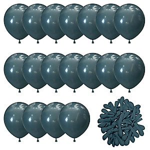 Slate Blue Balloons 60pcs 5inch Small Dark Teal Blue Dusty Blue for Balloon Garland Arch 5'' Round Mini Retro Ocean Sea Blue Latex Balloon for Birthday Party Decoration DIY Bear Baby Shower Wedding