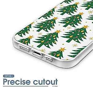 Niapessel Compatible with iPhone 15 Pro Max Case Merry Christmas Tree Print Shockproof Protective Phone Cases Slim Thin Cover TPU for Women Men Boys Girls
