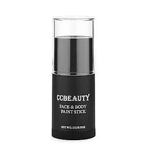 CCbeauty Light Blue Face Paint Stick,Face Painting Kit,Non Toxic SFX Makeup For Avatar Corpse Bride Halloween Costume Cosplay,Professional FX Body Paint,Full Coverage Foundation With Makeup Sponge