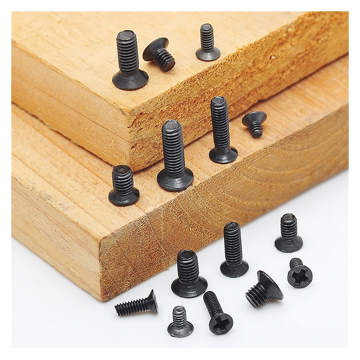 MQtime 720pcs countersunk Flat Head Phillips Small Screw Set m1.4 m1.7 m2 m2.5 m3 Carbon Steel Computer Notebook Laptop Screws kit