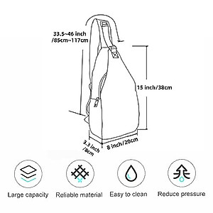 M YESCUSTOM Custom Sling Bag, Personalized Sling Bags for Men Women Customized Backpack with Your Name & Text Crossbody Chest Bag Walking Hiking Travel Daypack