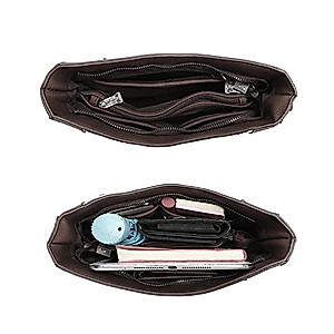 Trinity Ranch Ranch Hair-On Studs Concealed Carry Hobo for Women Western Shoulder bag with Wallet TR140G-921CF+W