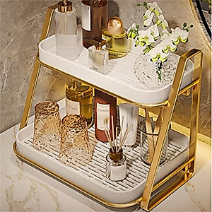 Double-Layer Desktop Dressing Table Rack Shelf Bathroom Countertop Sink Vanity Vanity Cosmetic Storage Box