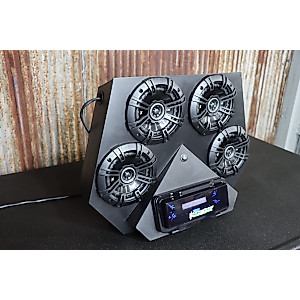 SD 2SBT4B2 -Polaris RZR BT Stereo System UTV Side by Side (4-5.25" Marine Speakers)