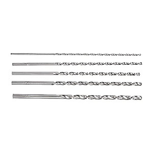 uxcell 6-Inch Lengthen Twist Drill Bit Set High-Speed Steel 2mm - 5mm Drilling Dia 150mm Total Length