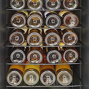 Vinotemp EL-28TS 28 Bottle Cooler Refrigerator, Freestanding Wine Fridge with Touch Screen Adjustable Temperature Control, Dual-Paned Glass Door and Safety Lock, Black