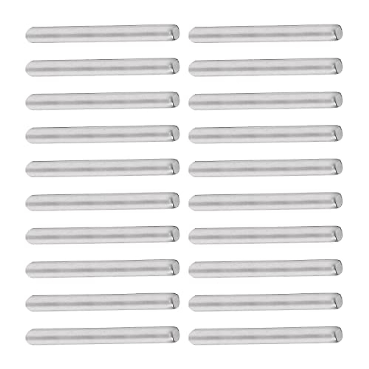 Bettomshin 100Pcs 0.08" x 0.87" (DxH) 304 Stainless Steel Dowel Pin Cylindrical Dowel Pins 2x22mm Shelf Pegs for Metal Devices Furniture Installation Wood Bunk Bed Support Shelves Silver Tone