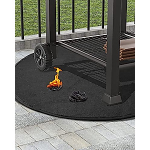 Heavy Duty Firepit-Mat for Deck Fireproof 36 Inches - 3 Layers Fire Pit Mats for Grass Patio Floor Protector Heat Resistant Retardant Fire Proof Rug Under Grill Ember Mat Round