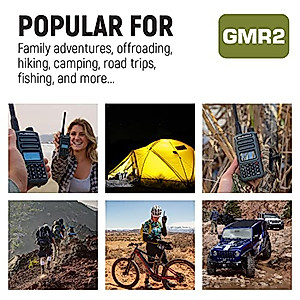 Rugged Walkie Talkie for Adults Hiking Camping Off Road with 22 GMRS Channels – Features Long Range NOAA Weather Channels and Rechargeable Battery