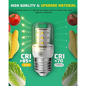 BOGDA Refrigerator LED Light Bulb KEI D34L Refrigerator Bulb Light Replacement Fit for Frigi-daire Ken-More-2 Packs (3.5W 85V-265V E27 2700K Warm Light)