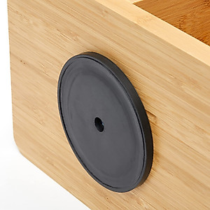 RoyalHouse Bamboo 360 Degree Rotating 12 inches Makeup Organizer, Display Cosmetic Organizer, Multi-Function Storage for Makeup Desk, Bathroom, Bedroom, Closet, and Toiletries