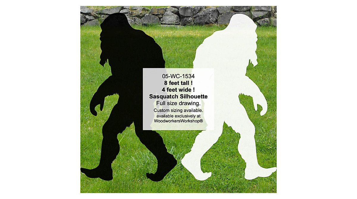 DIY 8 ft Bigfoot Sasquatch Woodworking Plan & Tracing Paper