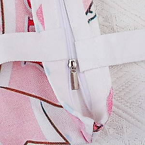 G-Ahora Cartoon Kitty Canvas Reusable Tote Bag Kawaii Kitty Portable Storage HandBags for Women Girl Student-8