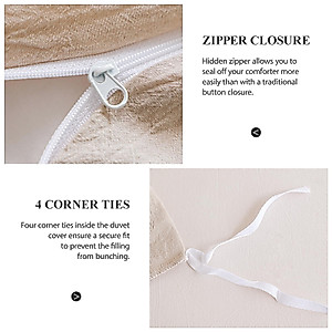 BESTDESIL Duvet Cover Set King Size,100% Washed Cotton Duvet Cover,Rust 3 Pieces Bedding Set,Linen Like Duvet Cover with 2 Pillowcases (Burnt Orange, King)