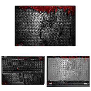 Decalrus - Protective Decal Metal Skin Sticker for Lenovo ThinkPad P53 (15.6" Screen) case Cover wrap LEthnkpd15_P53-112