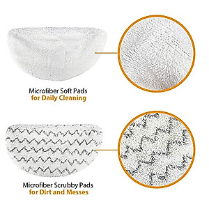 KVLZ 6 PCS Steam Mop Replacement Pads for Bissell Powerfresh Steam Mop Pads Compatible with 1940 1440 1544 Series 19402 19404 19408 19409 1940a 1940f 1940q 1940t 1940w