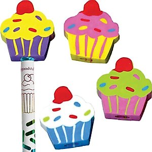 Really Good Stuff Cupcake Birthday Pencils And Erasers Kit - 12 pencils