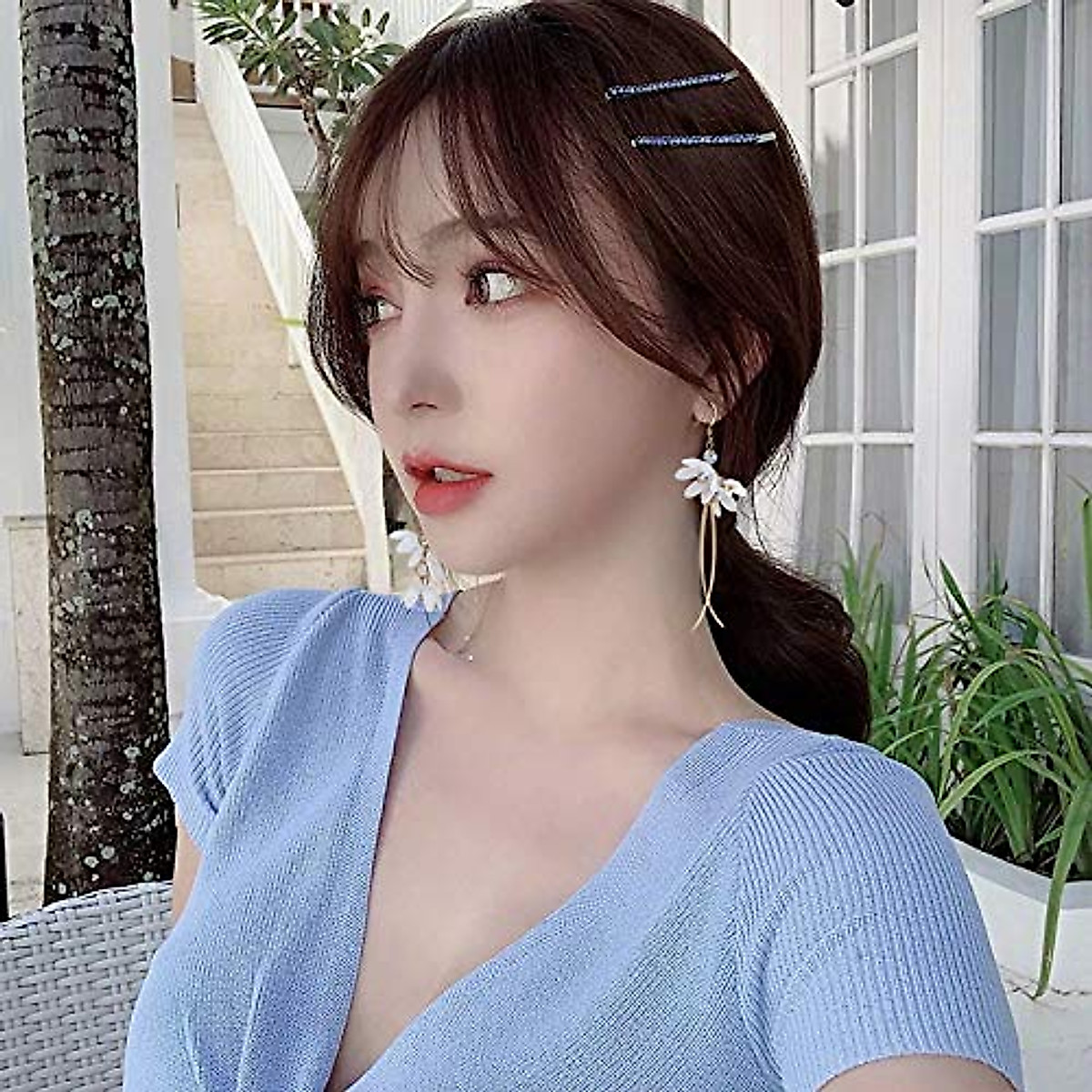 TERRYYO Women's Dangle Earrings - 3 Pairs, Hypoallergenic, Stainless Steel, 14K Gold Plated, Lightweight, Easy to Wear, Ideal for Any Occasion