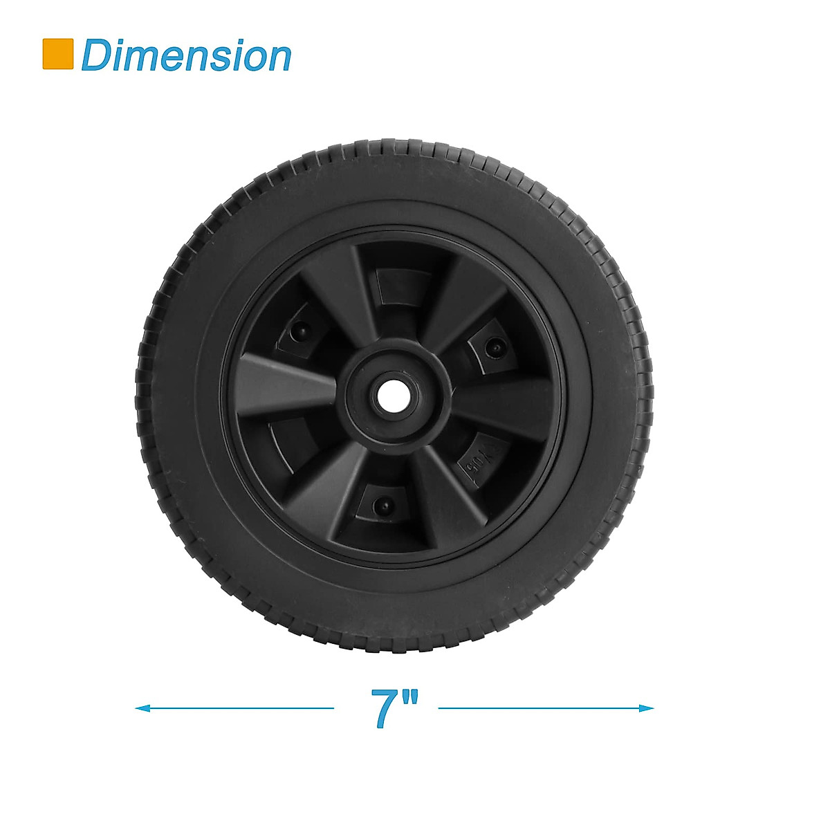 BBQration 7 Inch G437-0037-W1 Grill Wheels Replacement Parts for Charbroil Various Models 463377319 463352521 463365021 469335115 463436415 463340516 Kenmore 415.16123800 Thermos 466360113, 2-Pack