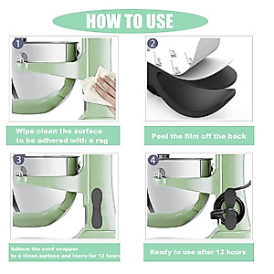 Cord Organizer for Kitchen Appliances, 6Pack Cord Wrapper with VHB Adhesive, Cord Winder Tidy Wire Keeper Holder Stick on for Small Appliances Kitchenaid Mixer Coffee Maker Pressure Cooker Air Fryer