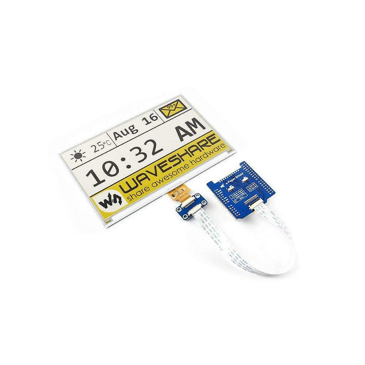 waveshare Universal e-Paper Raw Panel Driver Shield Board for Arduino/NUCLEO Supports Various SPI Interface e-Ink Raw Display Panels