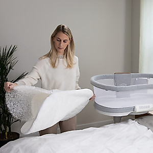 HALO DreamWeave Breathable Mesh BassiNest Mattress Replacement Pad – 100% Machine Washable Cover – Hypoallergenic, Non-Toxic Materials – 30” x 18” x 1.3”