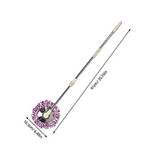 NOLITOY 1 Set Mop Rotary Mop Replacement Mop Stick Rotating Mop Rod Round Mop Detachable Mop Pole Extendable Floor Mop Industrial Mop Leaning Mop Detachable Rotary Mop Pole Plastic Pp