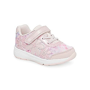 Stride Rite Kids SR Lighted Glimmer Light-Up Sneaker, Blush, 7.5 Wide US Unisex Toddler