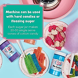 Cotton Candy Express CC1000-S Cotton Candy Machine with 5 Sugar Pack - Cherry, Grape, Blue Raspberry, Orange, Pink Vanilla
