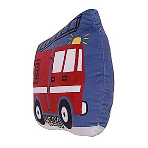 Crown Crafts Carter's Firestruck Firetruck Red, White, and Blue Decorative Pillow, 9.5x15 Inch (Pack of 1)