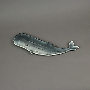 Hand Carved Wooden Blue Whale Platter Decorative Serving Tray 15 Inch