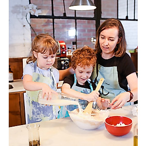 Lyzhiico 2Pcs Kids Apron Girls Chef Cooking Painting Cotton Apron For Boys Kitchen Baking Art Crafting Gardening With Pockets Bulk