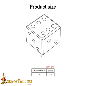 Lord of Battles Viking Medieval Horn Dice D&D Set of 6 with Inlaid Pips | Hand Made from Natural Ox Horn & Bone | Extremely Robust | Roleplaying Game Dice (Genuine Horn)