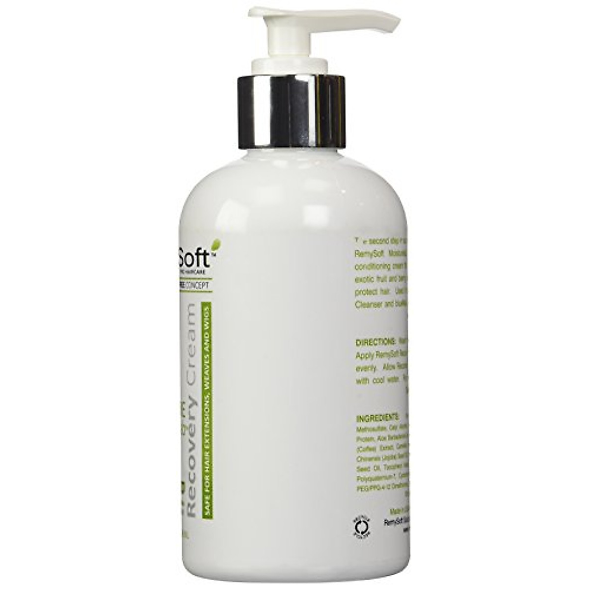 RemySoft Moisturelab Recovery Cream - Safe for Hair Extensions, Weaves and Wigs - Salon Formula Conditioner 8oz - Gentle Sulfate-free Lather