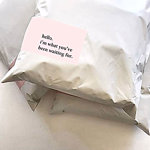 WRAPAHOLIC Hello I'm What You've Been Waiting for Stickers - Pink Business Thank You Stickers, Shipping Stickers - 2 x 3.2 Inch 350 Total Labels