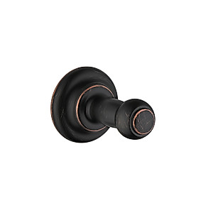 hansgrohe Hook Timeless 0-inch Classic Towel Holder in Rubbed Bronze, 06099920