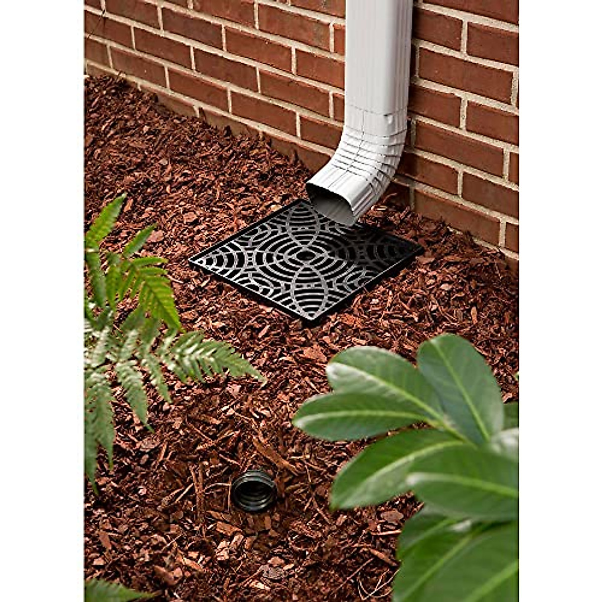 Amerimax 12-in. No Dig Low Profile Catch Basin Downspout Extension Kit, Black