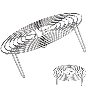 Cabilock Egg Steamer Steam Rack Stand Steamer Rack Air Fryer Cooling Rack Kitchen Tool Bacon Rack for Oven Cooking Pressure Cooker for Canning Microwave Rack 304 Stainless Steel Water Bath