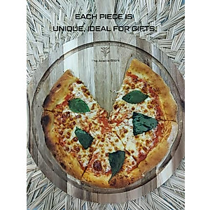 Acacia Wood Round Serving Board, Made In Vietnam 14 x 18.5 x 0.6 Inch