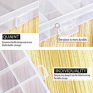 Portable Organizer 24-Fixed Compartments Clear Plastic Jewelry Box Organizer Storage Container