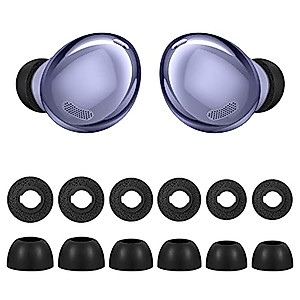 6 Pairs Memory Foam Earbud Tips for Samsung Galaxy Buds Pro Ear Tips S/M/L 3 Size Anti-Slip Replacement Earbud Tips for Galaxy Buds Pro Accessories