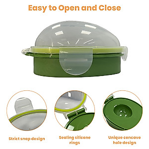LIFTATAPA Avocado Saver Holder, Reusable Avocado Keeper, Food Crisper Storage Box Fruit Keeper Avocado Storage Container to Keep Your Avocados Fresh for Days (Green)