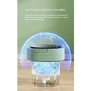 MacLehose Mini Portable Washing Machine,9L, Mini Washer and Dryer Combo, Foldable,Portable Washer Machine for Baby Clothes, Underwear or Socks,Small Clothes, Camping&Travel Laundry,Mini Washer
