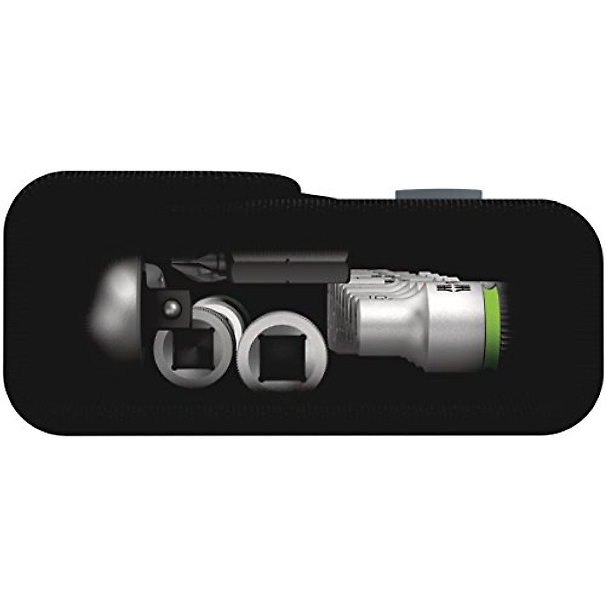 Wera 05004018001 8100 SA 8 Zyklop Metal Ratchet Set with Switch Lever, 1/4" Drive, Metric, 28 Pieces